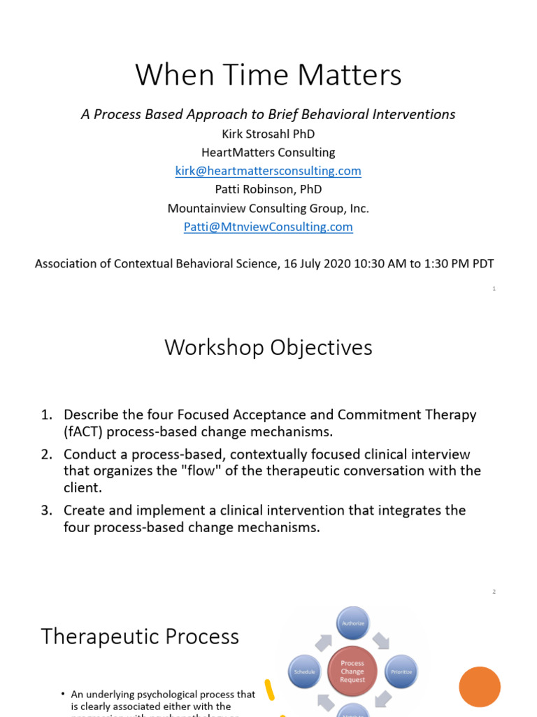 A Process Based Approach To Brief ACT Interventions - Slides | PDF ...