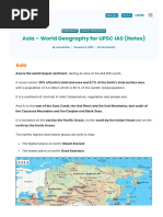 Major Water Bodies of Asia | PDF | Asia | Sea