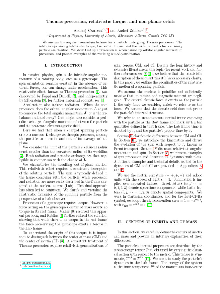 2412.20319v1 | PDF | Spin (Physics) | Rotation