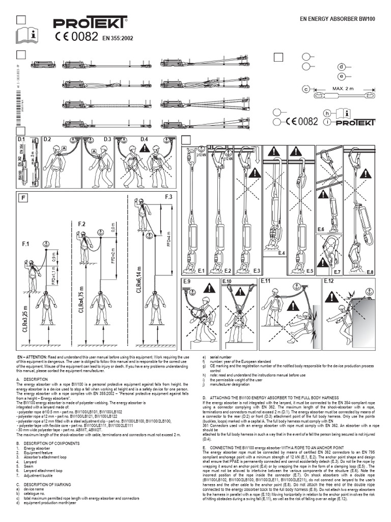 BW100 LB10x LE111 T Manual EN | PDF | Personal Protective Equipment | Rope