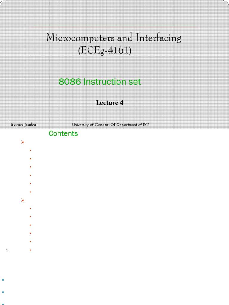 8086 Instruction Set Overview | PDF | Binary Coded Decimal | Multiplication