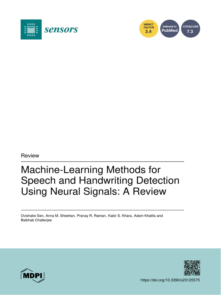 Machine-Learning Methods For Speech and Handwriting | PDF | Speech ...