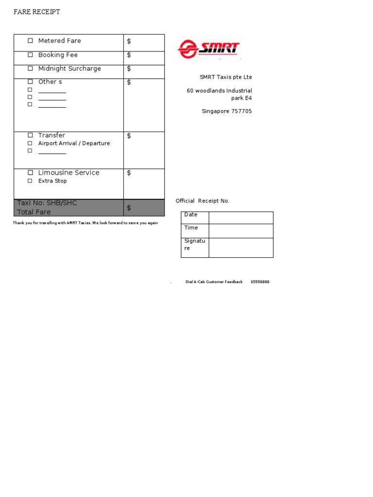 Fare Receipt | PDF