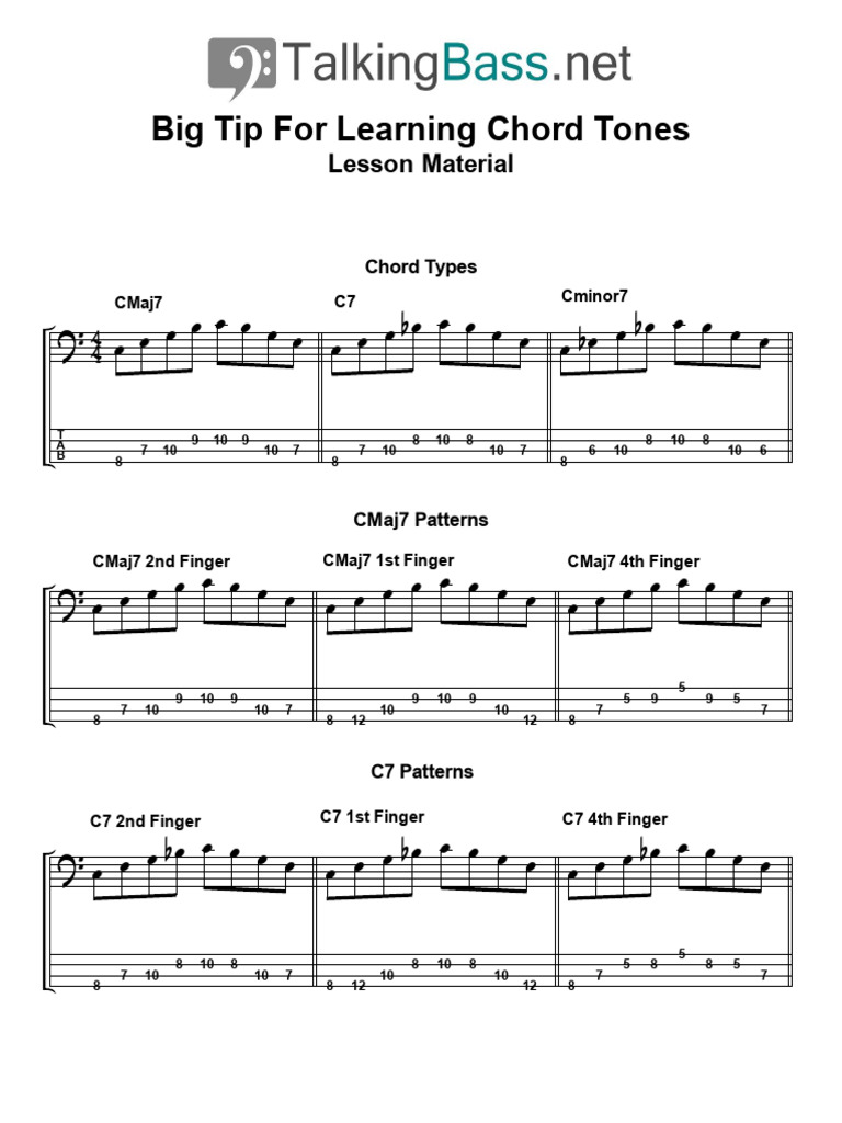 Big Tip For Learning Chord Tones | PDF | Musical Techniques | Music ...