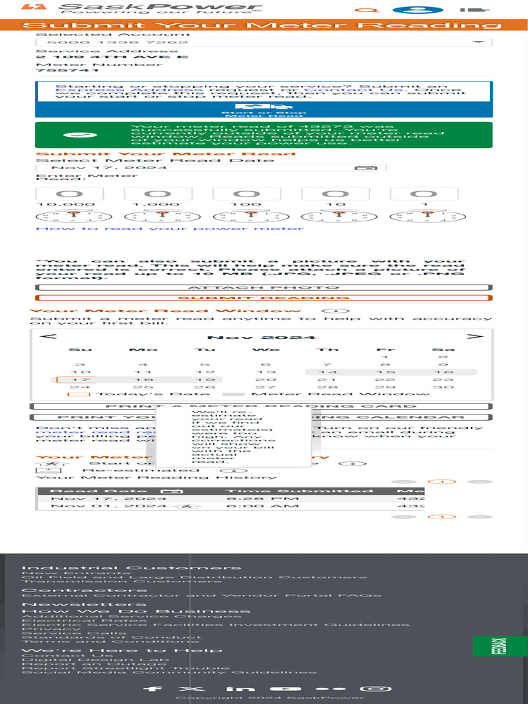 Submit Your Meter Reading | PDF | Computing