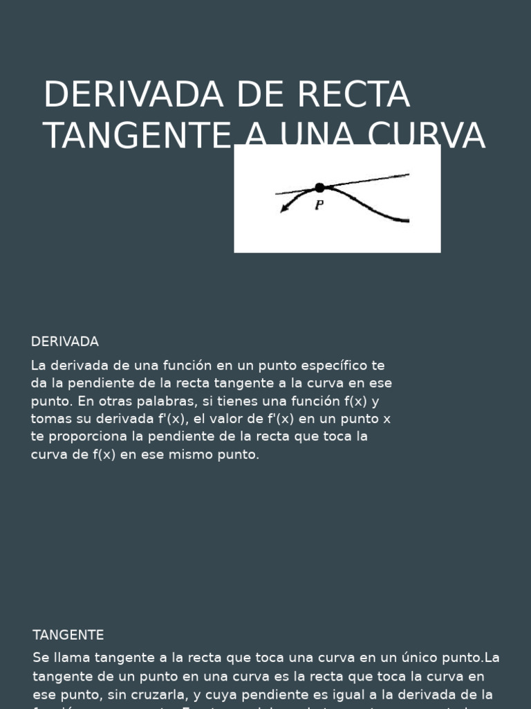 Derivada de Recta Tangente A Una Curva | PDF