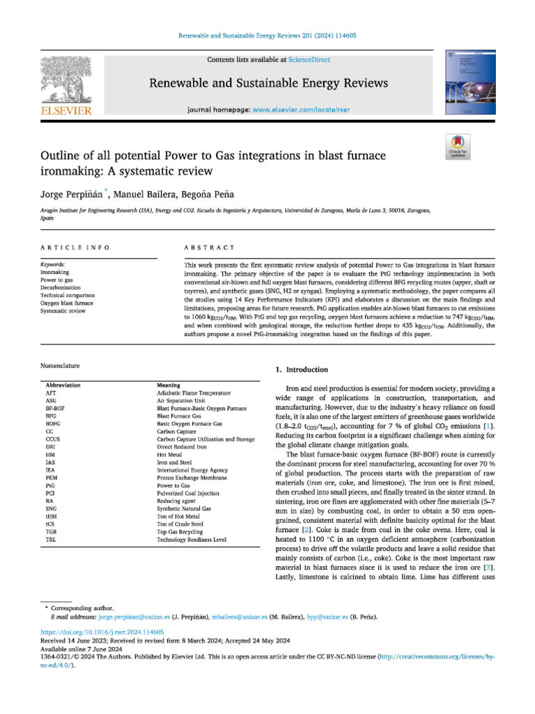 Outline of All Potential Power To Gas I.. | PDF