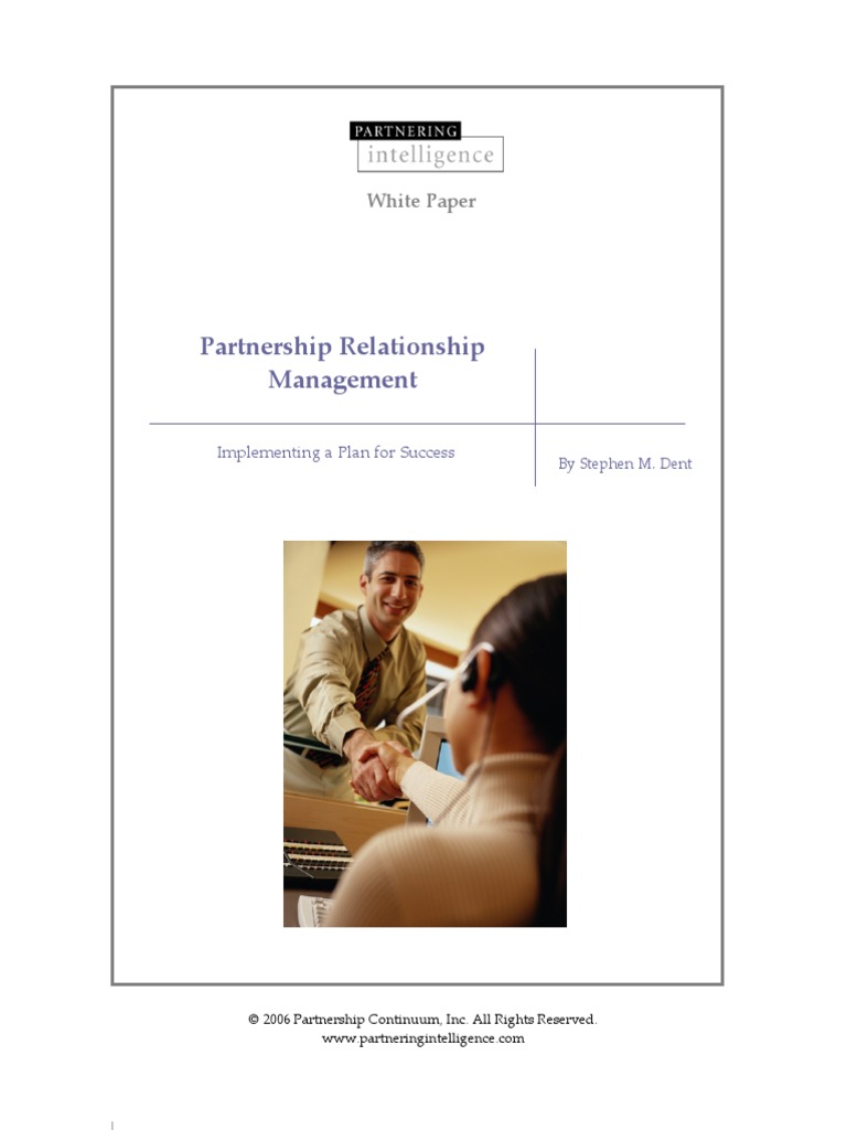 Partnership Relationship Management | PDF | Partnership | Leadership