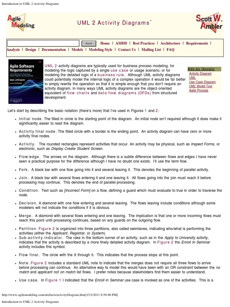 Introduction To UML 2 Activity Diagrams | PDF | Use Case | Agile ...
