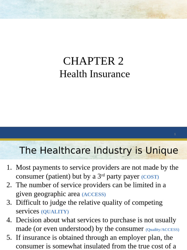 Chapter 02 Lecture | PDF | Health Savings Account | Insurance