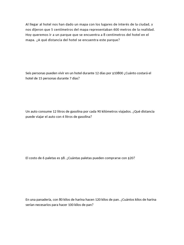 Ejemplos de variación proporcional directa | PDF