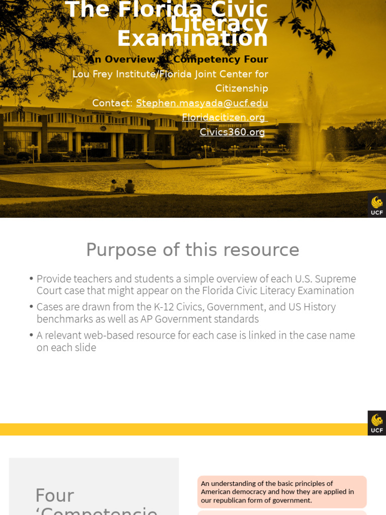 FCLE Court Cases Overview Resource | PDF | First Amendment To The ...