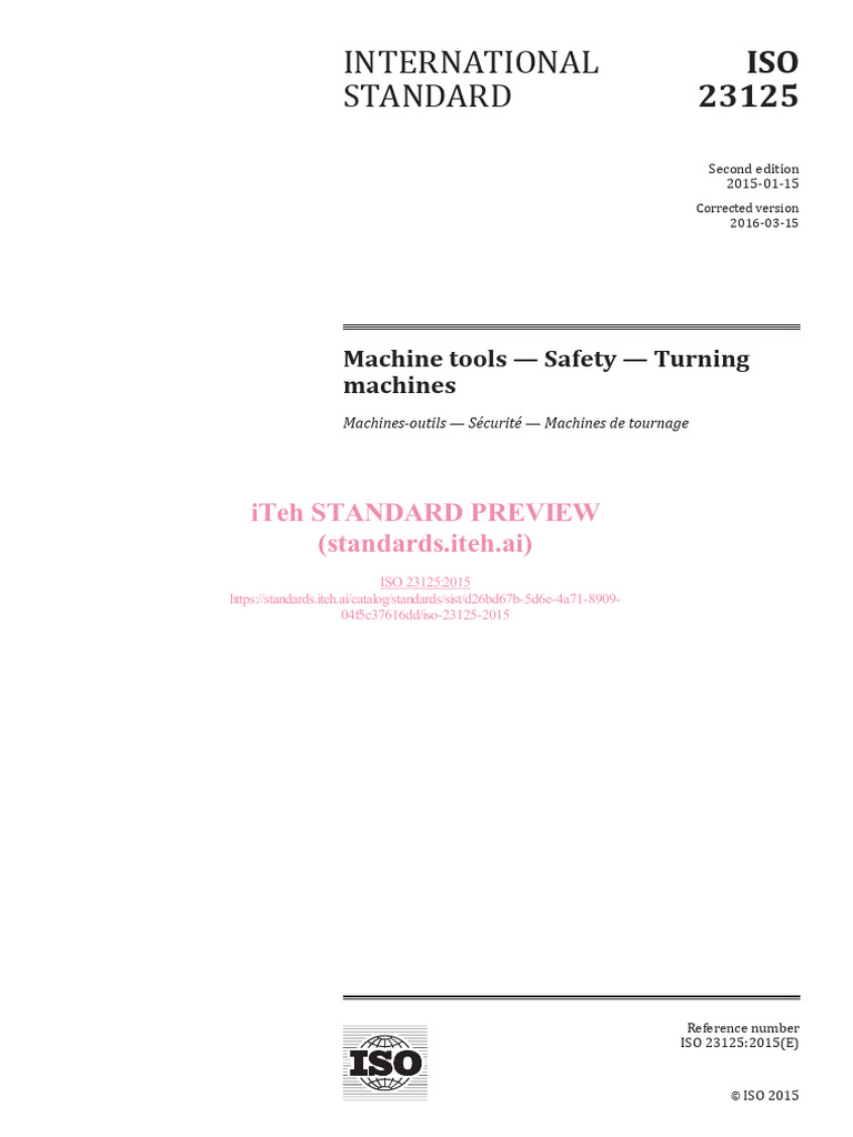 ISO-23125-2015 | PDF | Numerical Control | International Organization For Standardization
