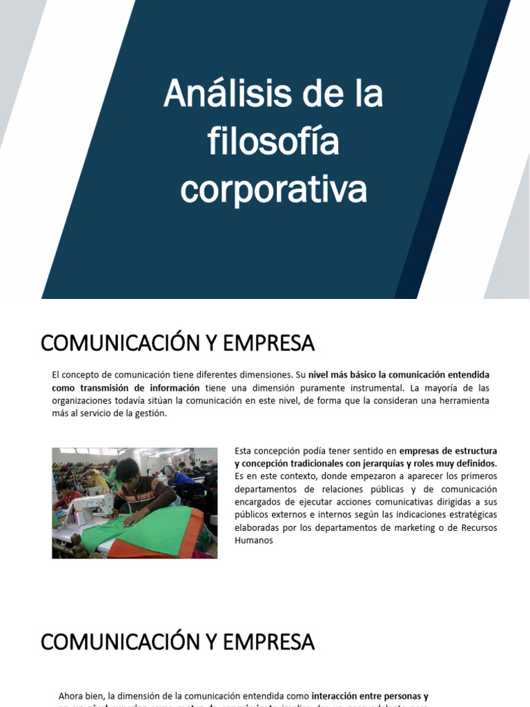 Análisis de La Filosofía Corporativa | PDF | Business | Planificación