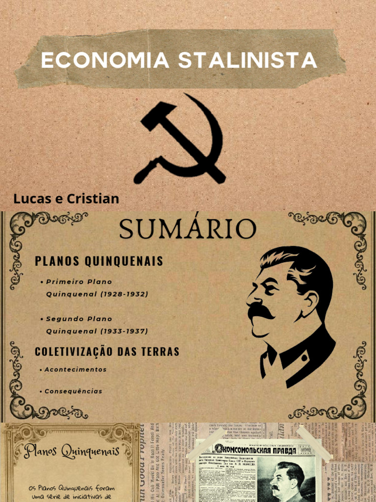 Economia Stalinista: Planos Quinquenais e Coletivização | PDF | União ...