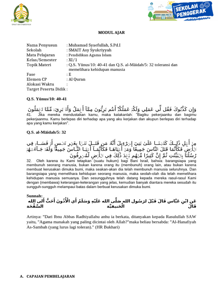 MODUL AJAR BAB 6 | PDF