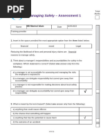 Assessment Paper - IOSH Managing Safely | PDF