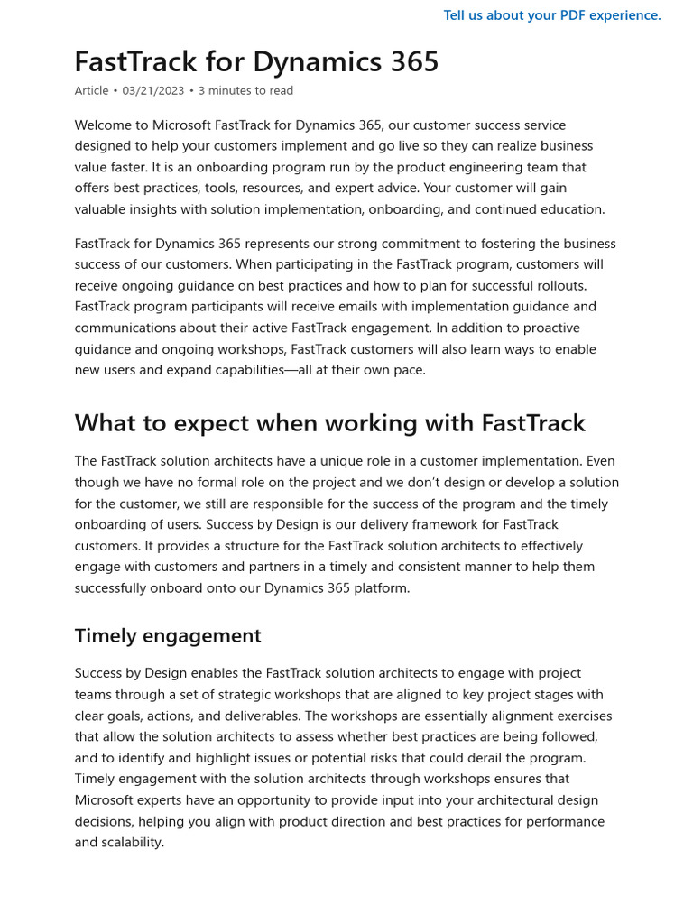 dynamics365-fasttrack | PDF | Microsoft Sql Server | Sql