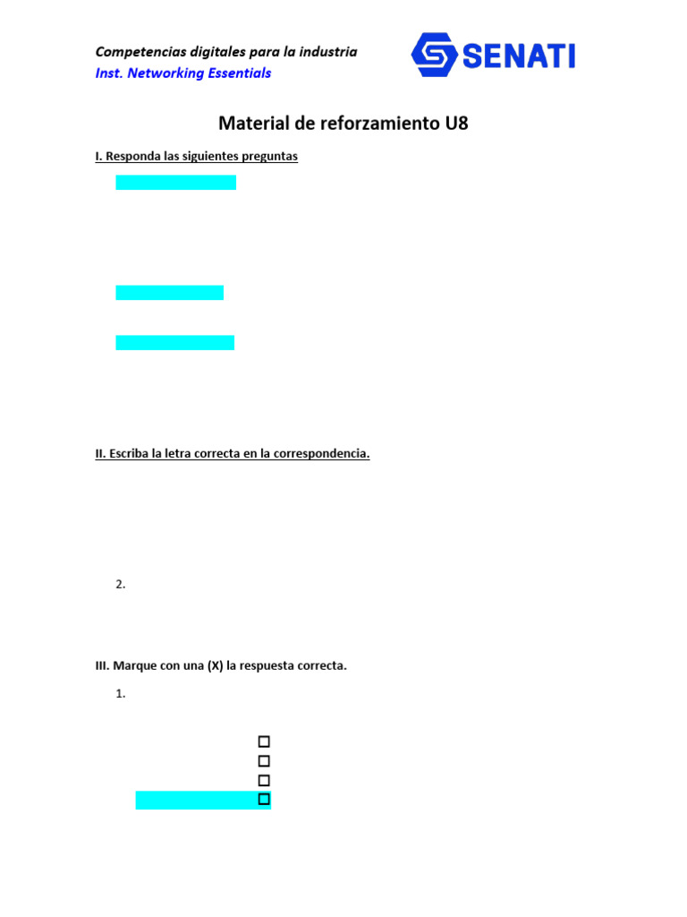 Material de Reforzamiento U8 | PDF