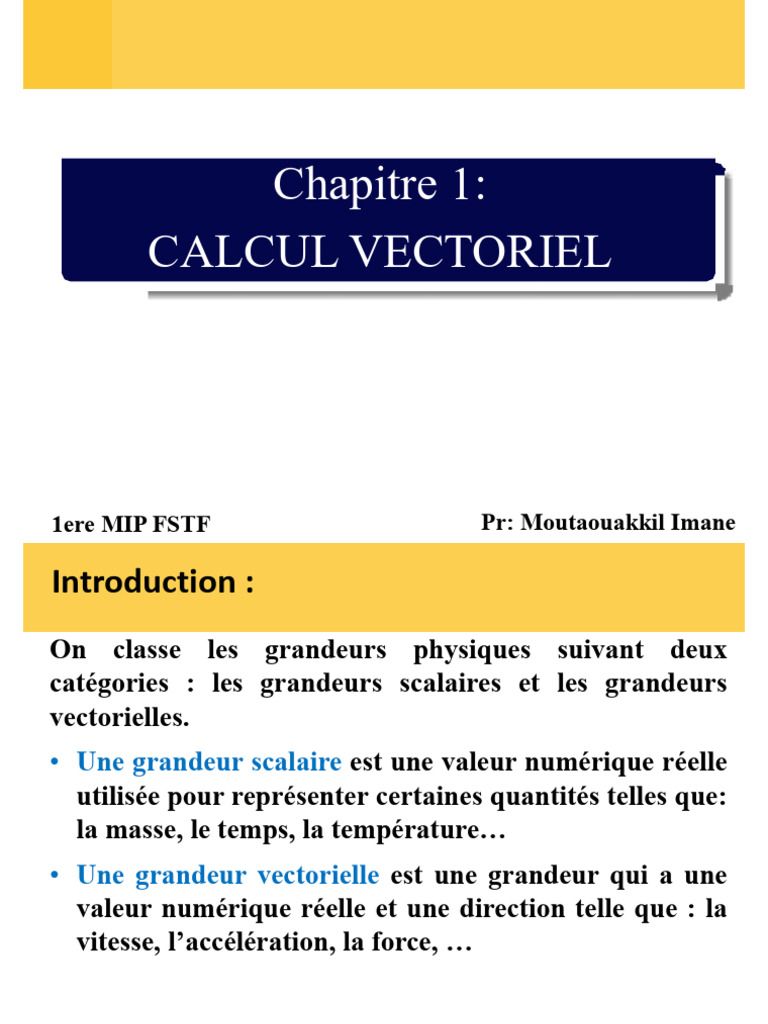 Introduction au calcul vectoriel | PDF | Analyse vectorielle | Équations