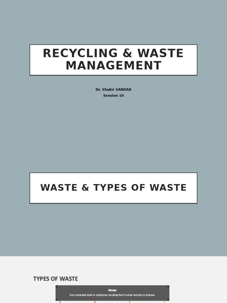 10. Recycling & Waste Management | PDF | Waste | Waste Management