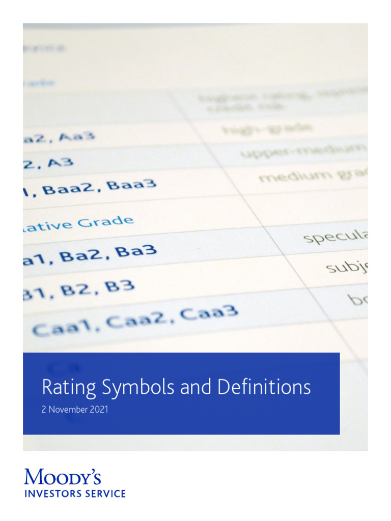 Moody's Rating Symbols Explained | PDF | Bonds (Finance) | Bond Credit ...