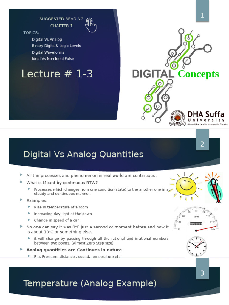 CS-1101 - DLD - FALL 2024 - Lect 1-3 | PDF | Digital Data | Bit