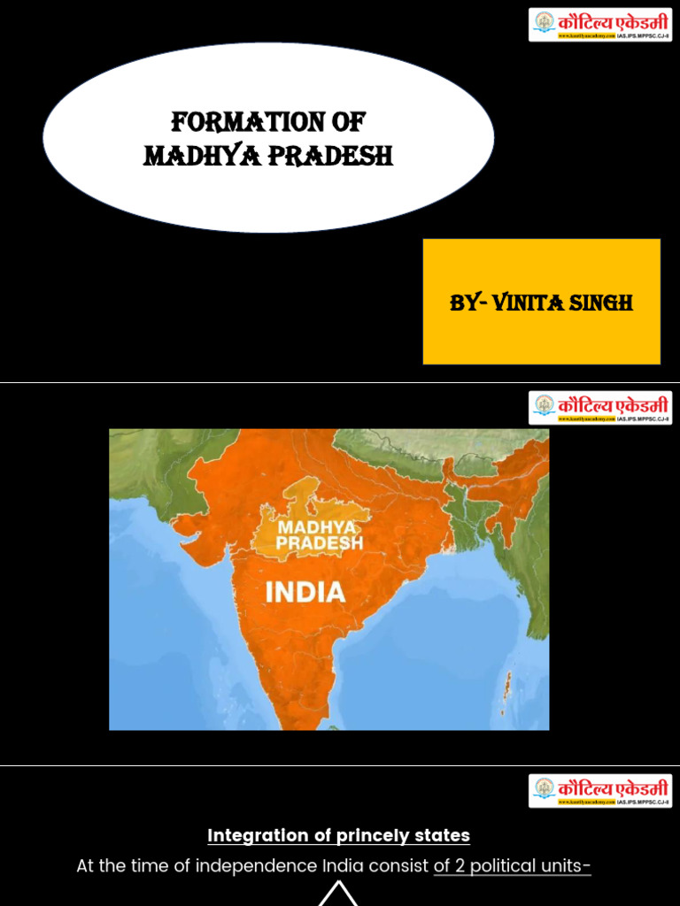 Formation and Evolution of Madhya Pradesh | PDF | Politics Of India ...