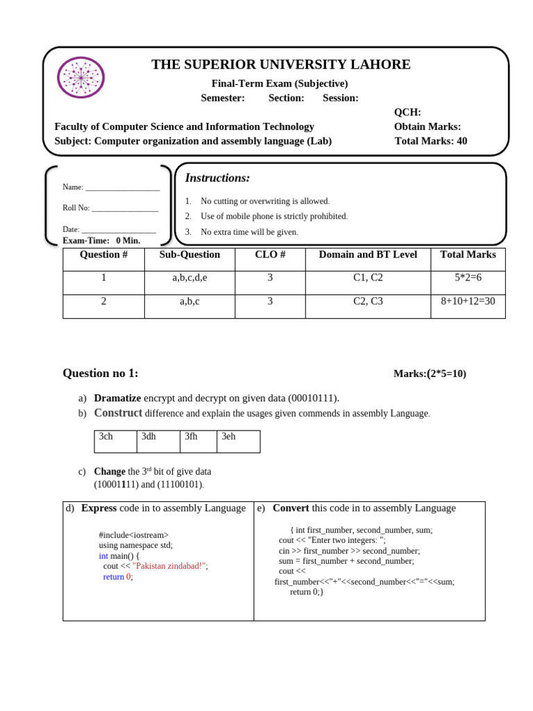 Assembly paper | PDF | Assembly Language | Computing Assembly paper | PDF | Assembly Language | Computing