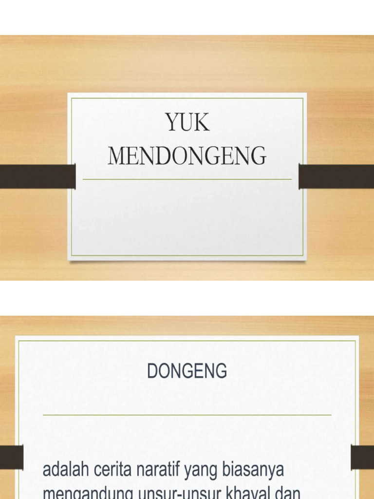 Mendongeng Untuk Anak Usia Dini | PDF