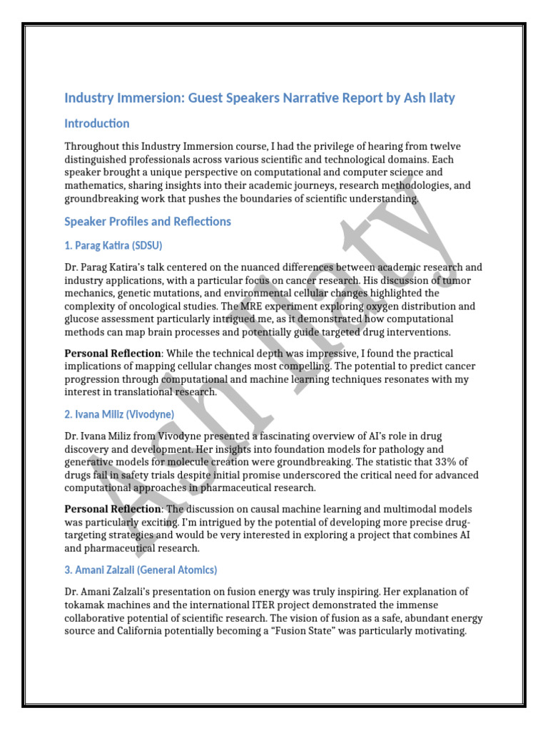 Industry Immersion Report | PDF | Artificial Intelligence ...