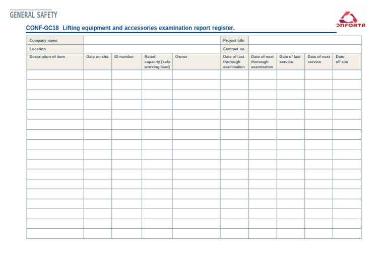 Conf-Gc18 Lifting Accessories Register | PDF