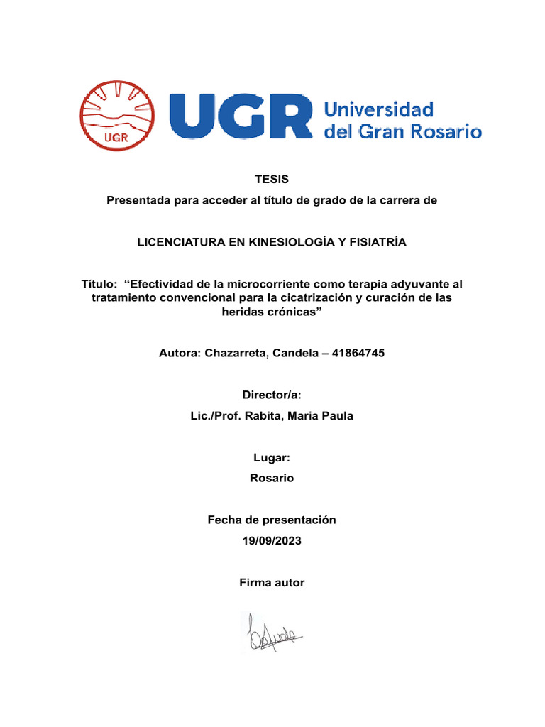 Inv. D-500 MFN 7735 Tesis | PDF | Herida | Cicatrización de la herida