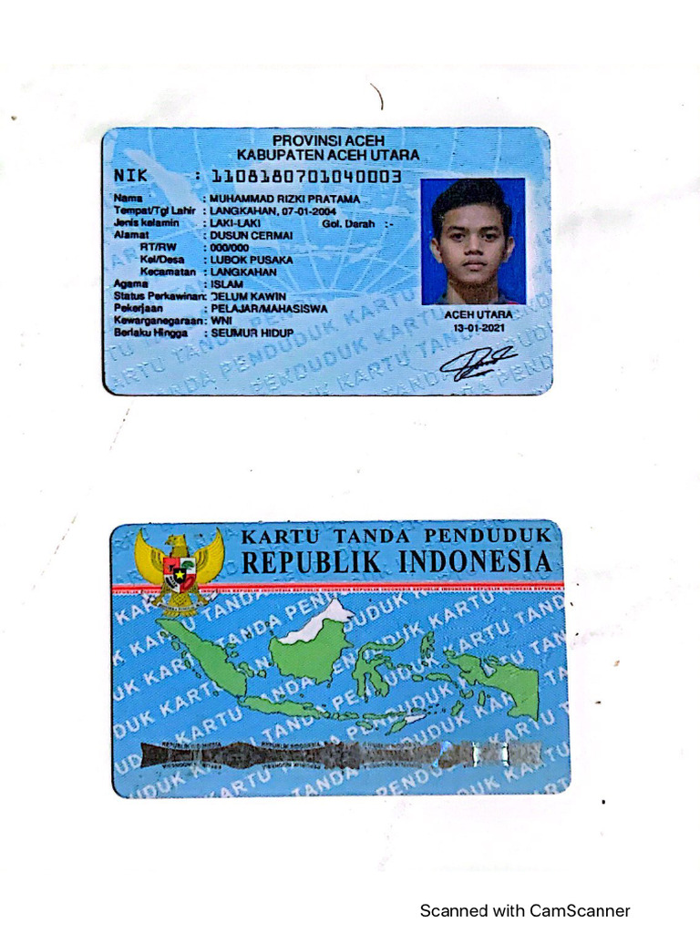 1. KTP MUHAMMAD RIZKI PRATAMA | PDF