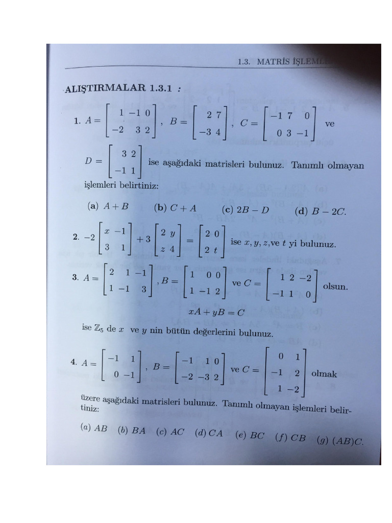 Lineer_Cebir_Ö1 | PDF