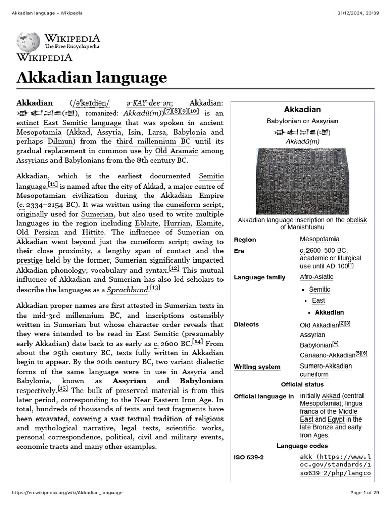 Akkadian language | PDF | Cuneiform | Babylonia