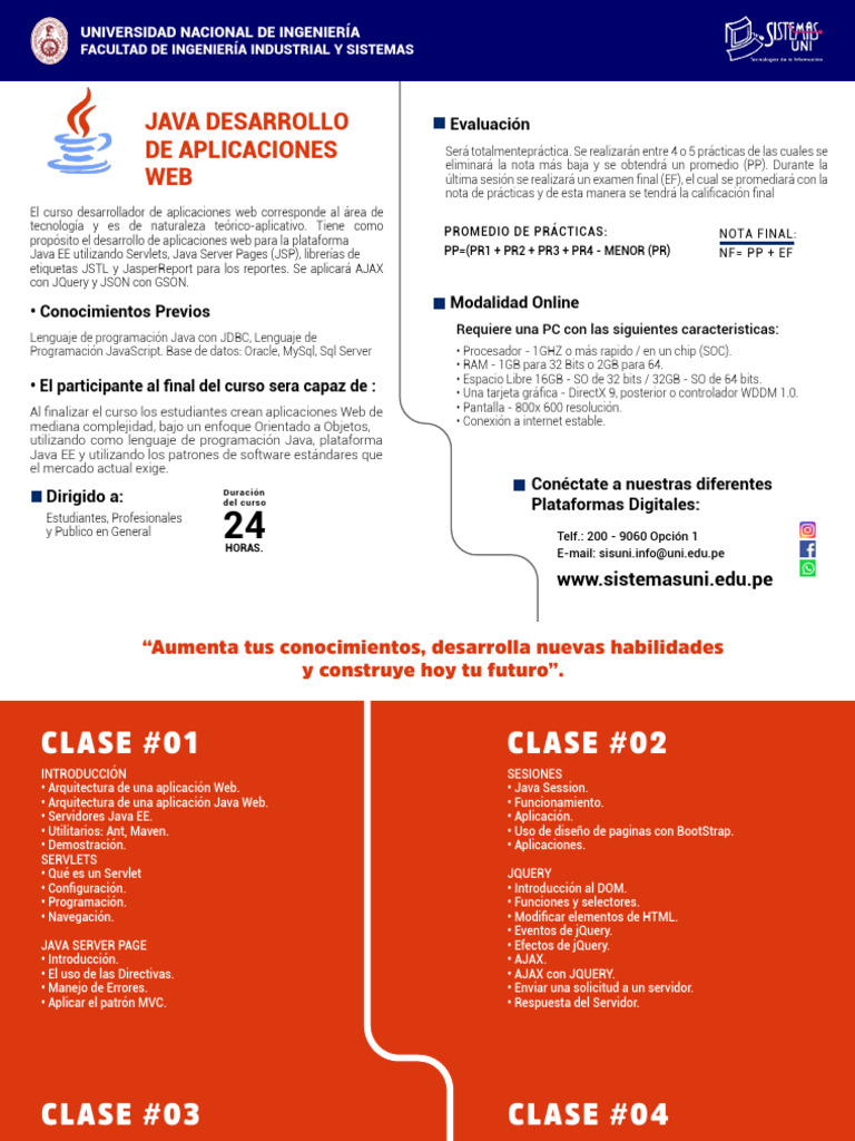 java-desarrollo-deaplicaciones-web_sistemasuni_UNI | PDF | J Query | Java (lenguaje de programación)