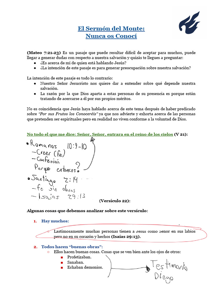 Nunca Os Conocí | PDF | Jesús | Salvación