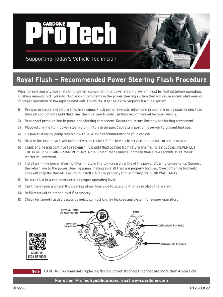 Recommended Power Steering Flush Procedure | PDF | Pump | Manufactured Goods