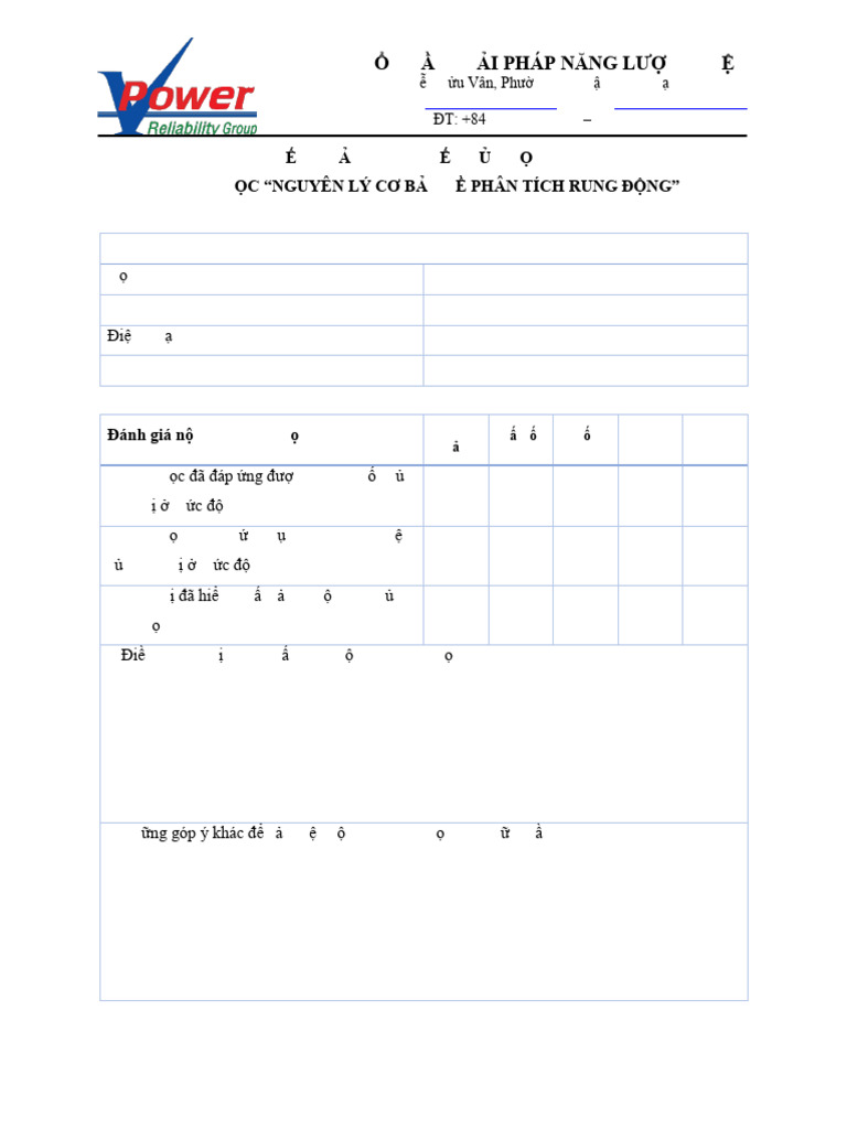 Basic Principle of Vibration - Survey Form - 2017.11 | PDF