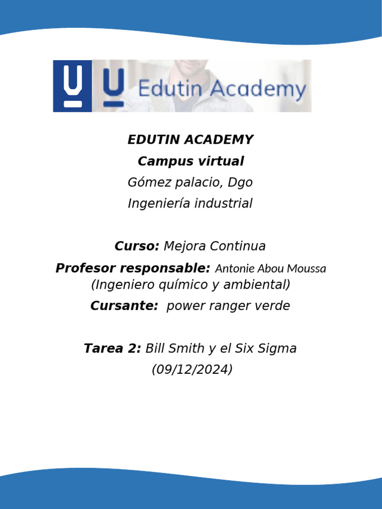 Bill Smith y el impacto del Six Sigma | PDF | Six Sigma | Producción y ...