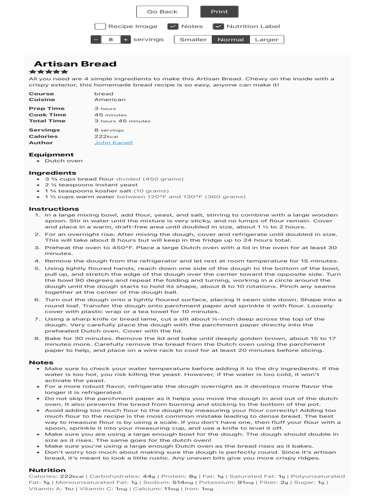 Artisan Bread Preppy Kitchen Pdf Breads Fat