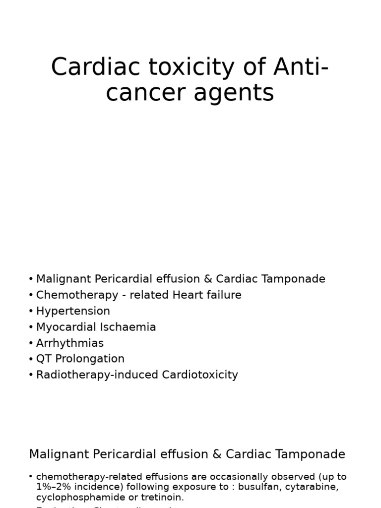 Cardiac Toxicity of Anti-Cancer Agents | PDF | Heart | Myocardial ...