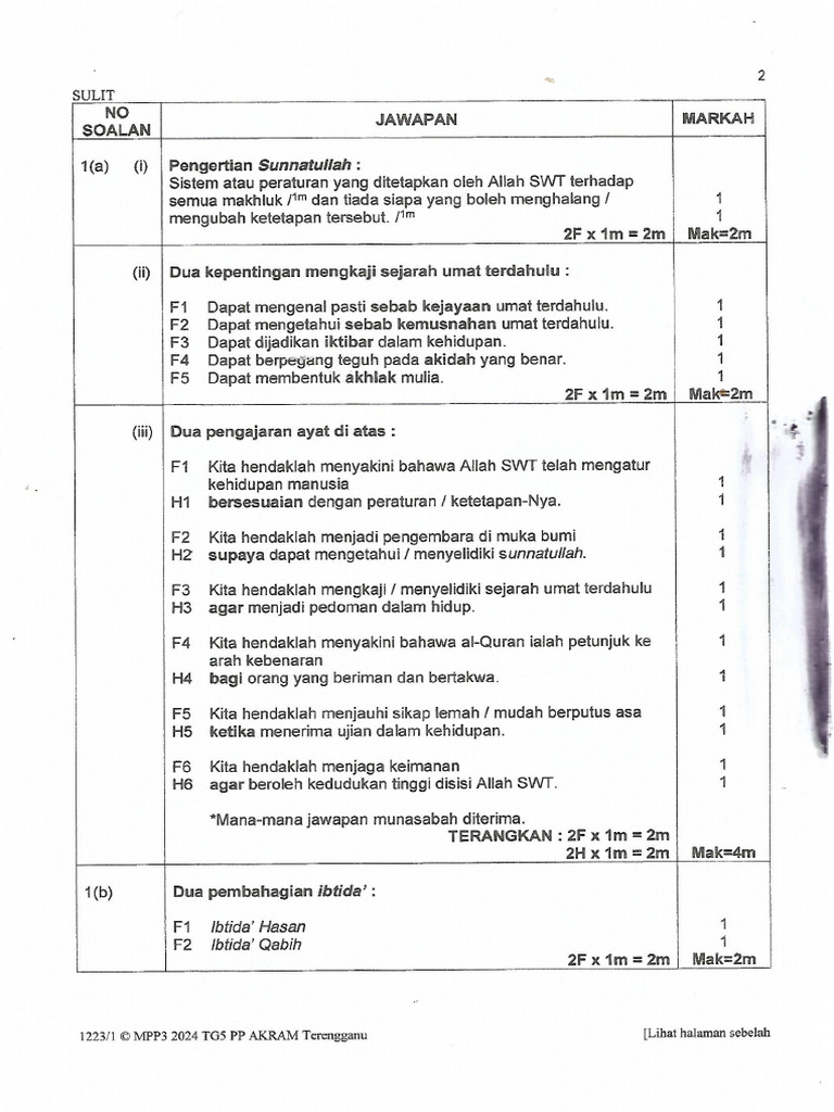 Skema Trial SPM Negeri Terengganu 2024 | PDF
