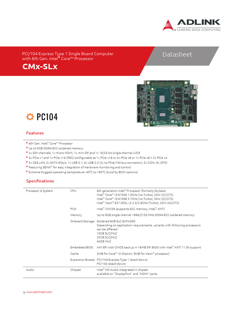 Datasheet_CMx-SLx_11092024 | PDF | Usb | Hdmi