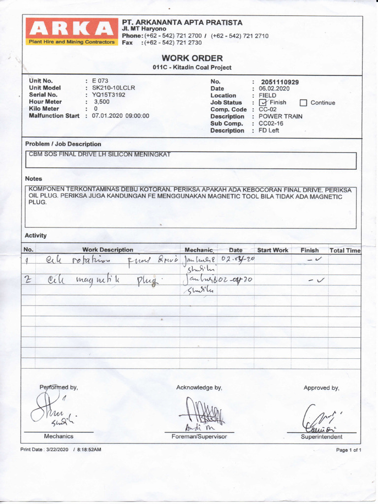 Wo CBM Final Drive LH e 073 | PDF