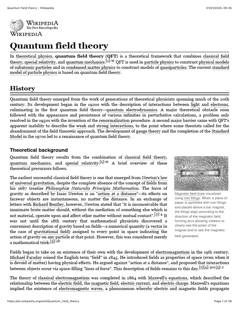 Quantum field theory | PDF | Quantum Field Theory | Field (Physics)