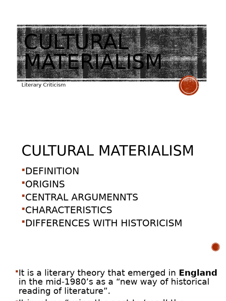 Cultural Materialism | PDF | Marxism | Historiography