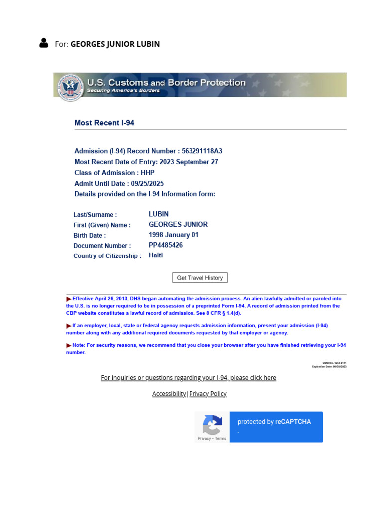 I94 - Official Website | PDF