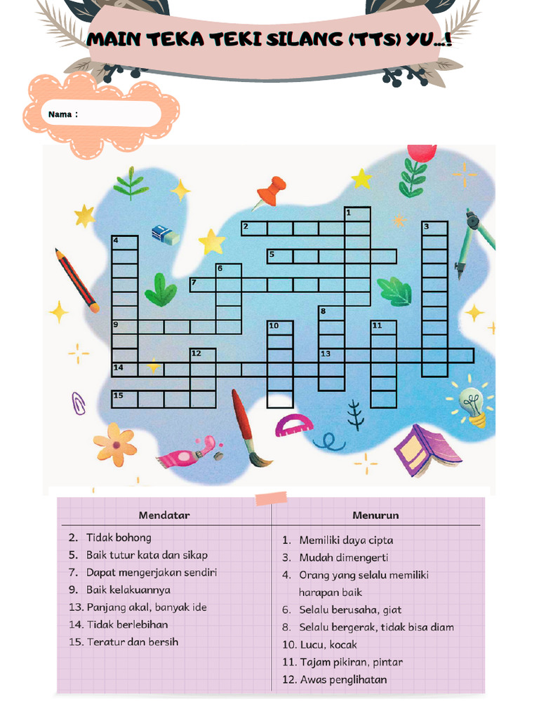 LKPD - Tts Kata Sifat | PDF